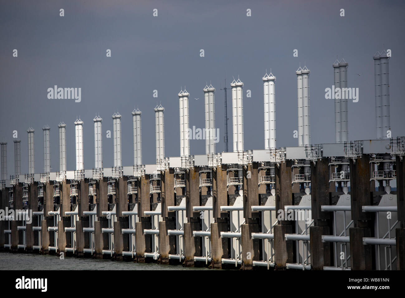 The Deltaworks, Sturmflutwehr, Oosterschelde barrier in the province of ...