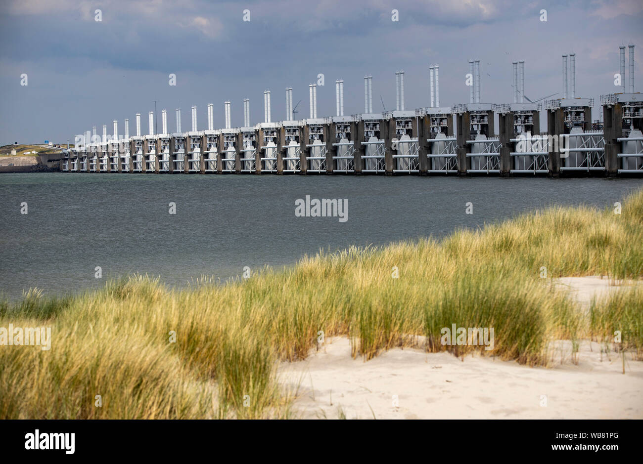 The Deltaworks, Sturmflutwehr, Oosterschelde barrier in the province of ...