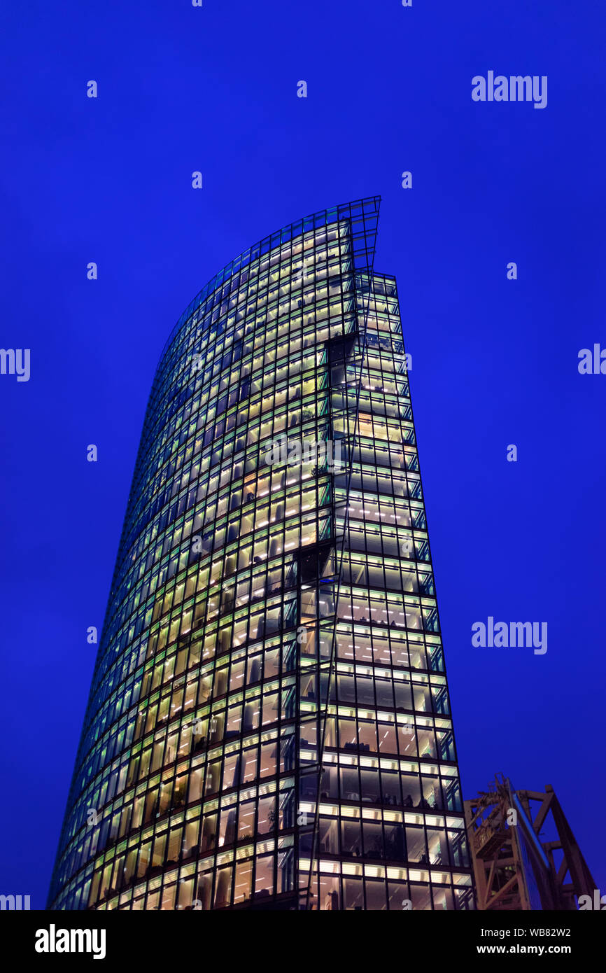 Modern Blue glass apartment house and business building architecture in ...