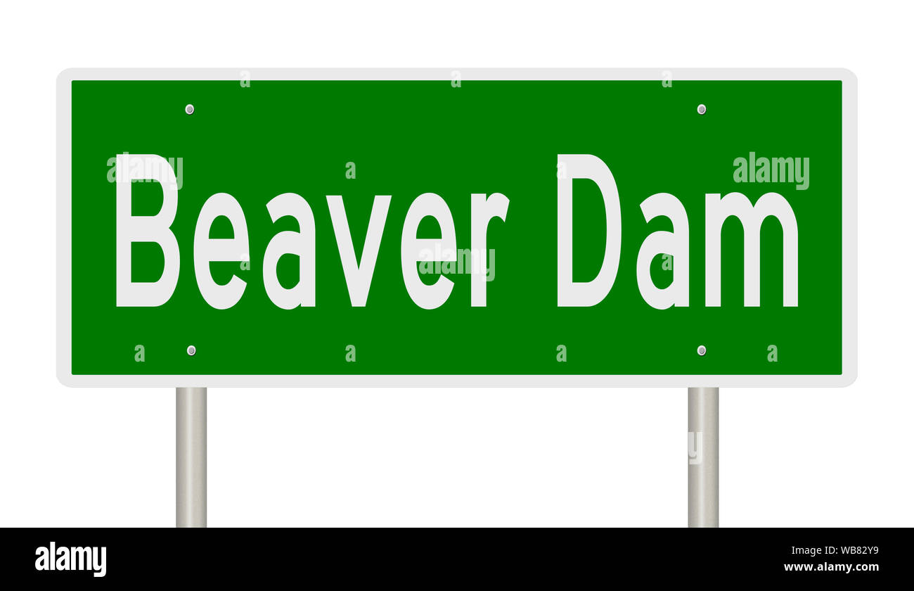 Beaver dam illustration Cut Out Stock Images & Pictures - Alamy
