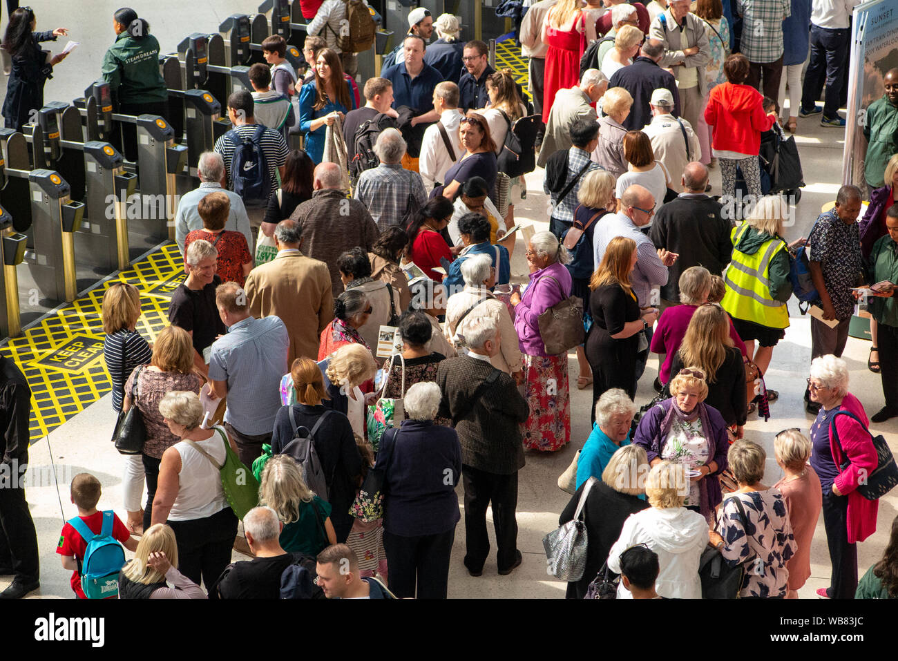 Passengers arriving at Waterloo Stations new terminus, previously the ...