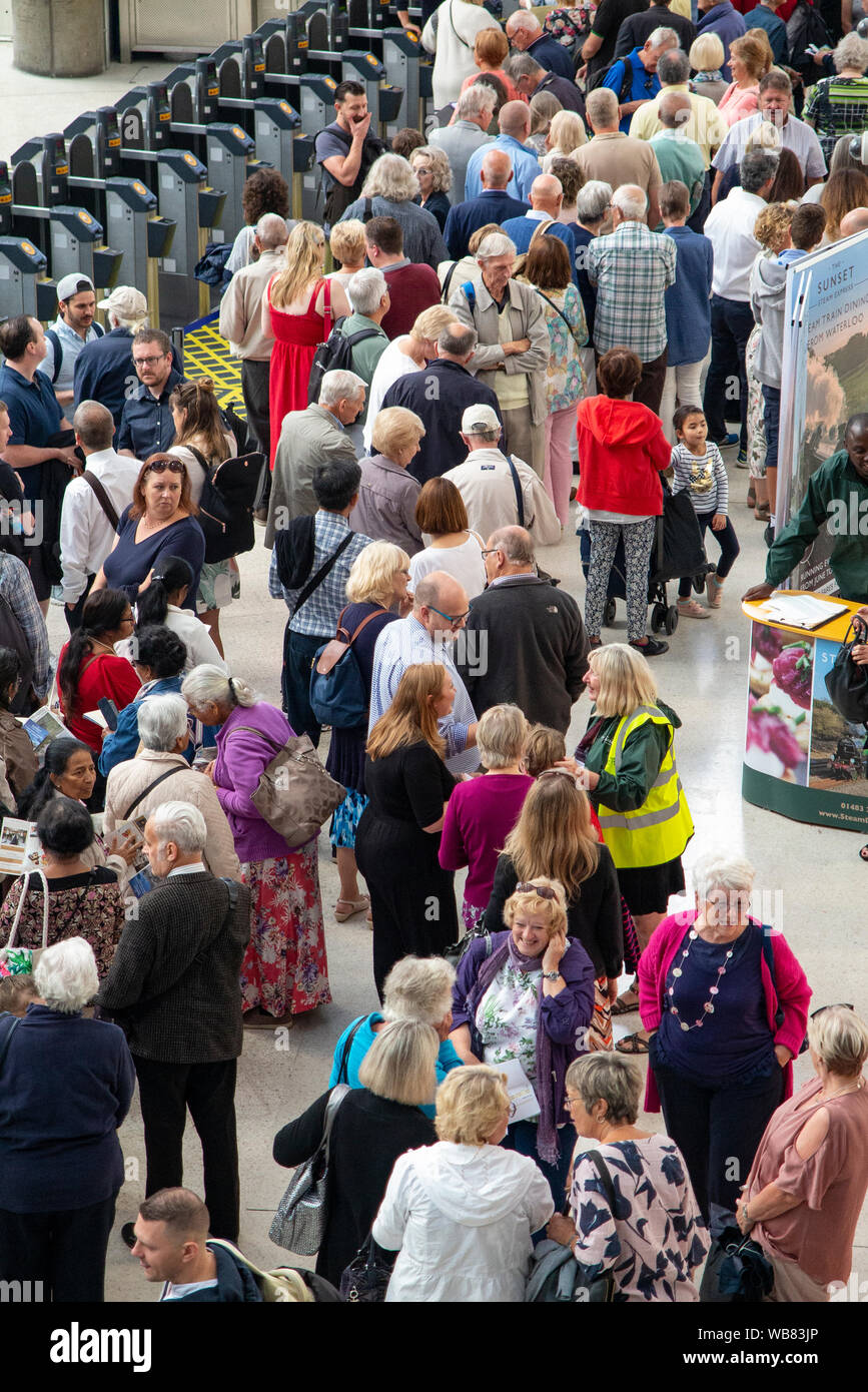 Passengers arriving at Waterloo Stations new terminus, previously the ...
