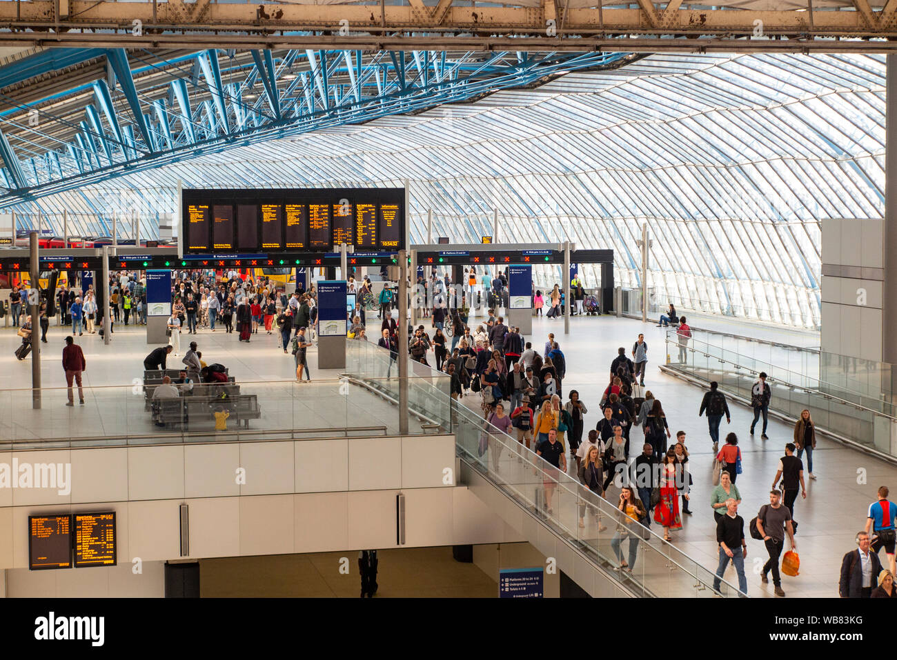 Passengers arriving at Waterloo Stations new terminus, previously the ...