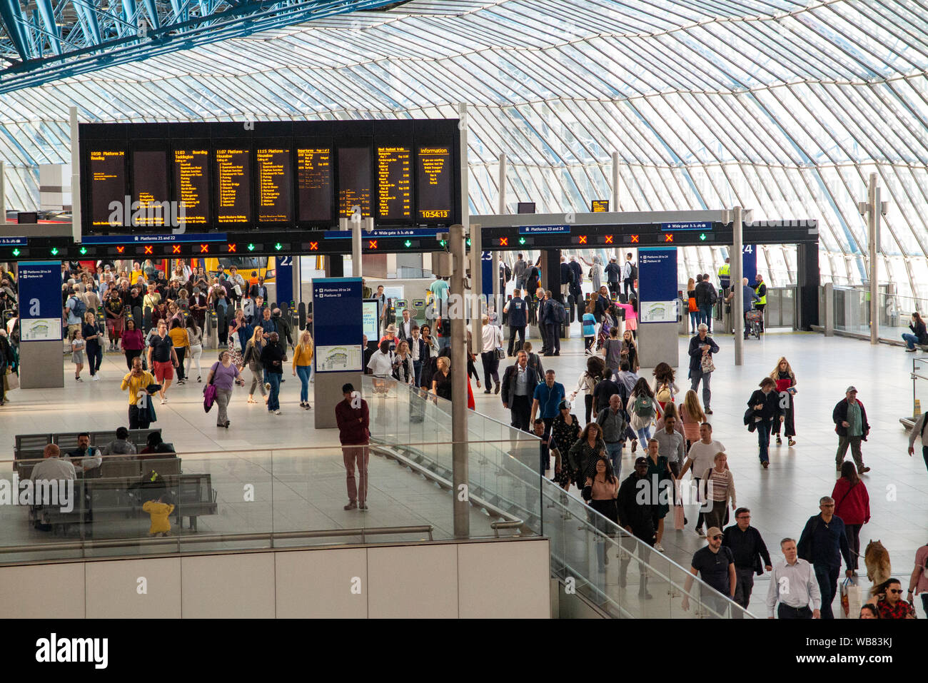 Passengers arriving at Waterloo Stations new terminus, previously the ...