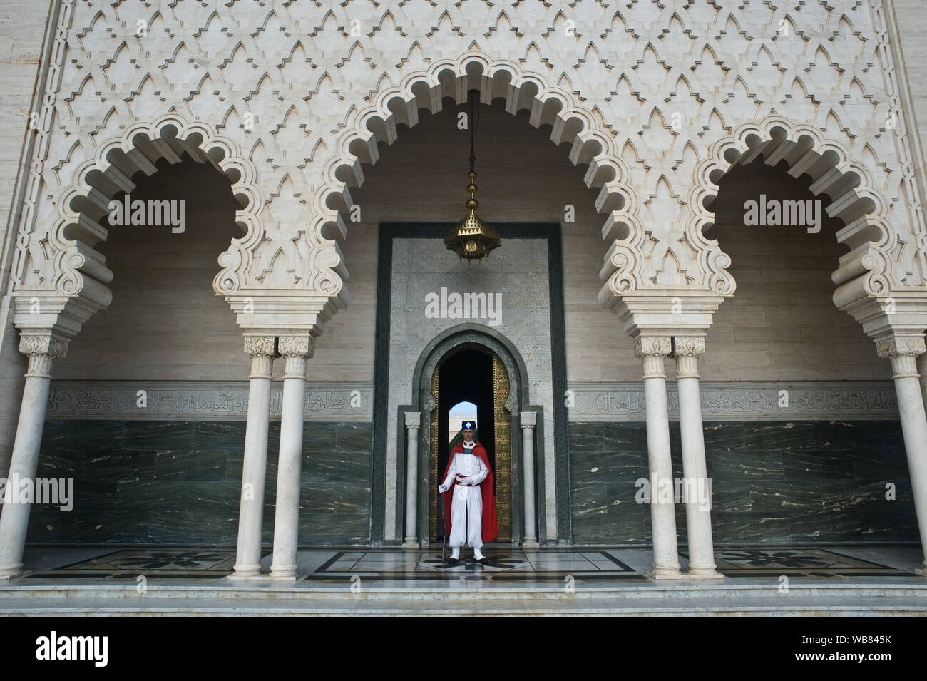 Guard at the entrance of the Mohammed V building ( Morocco Stock Photo ...