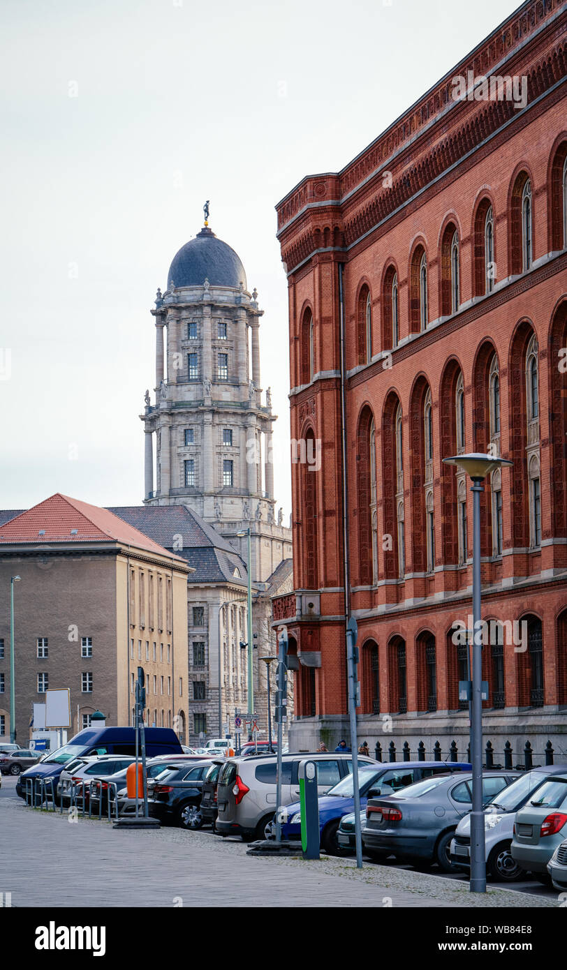 Cityscape with Altes Stadthaus Senate and Rotes Rathaus Red City Hall ...