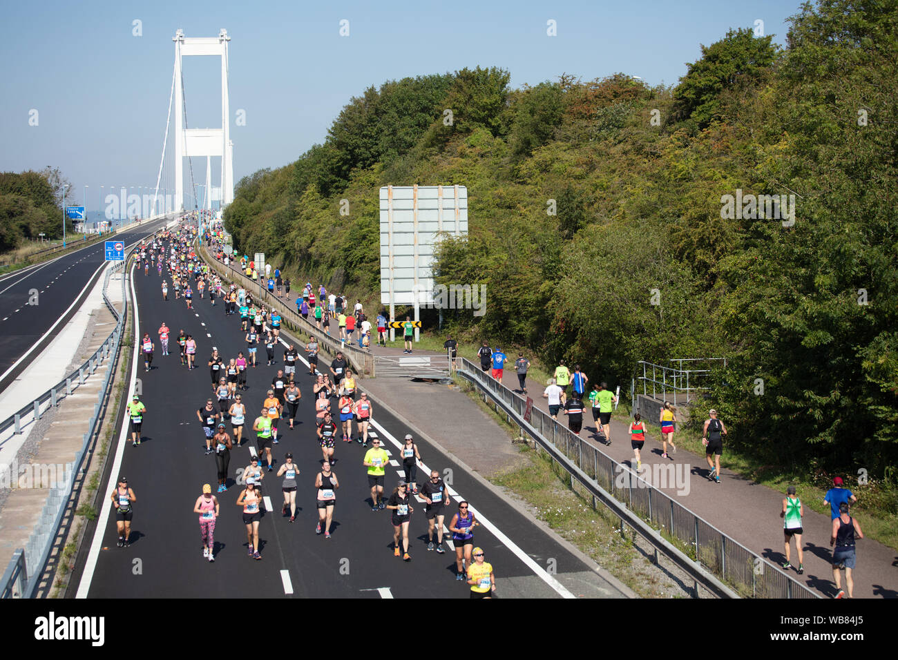 Severn Bridge Half Marathon and 10K, Severn Bridge, Gloucestershire, UK ...