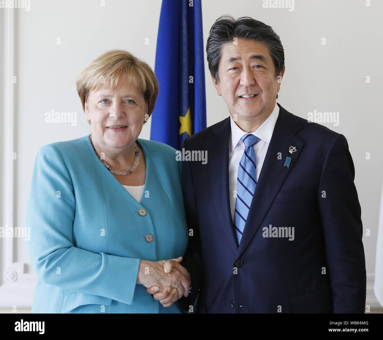 Biarritz, France. 25th Aug, 2019. Japanese Prime Minister Shinzo Abe ...