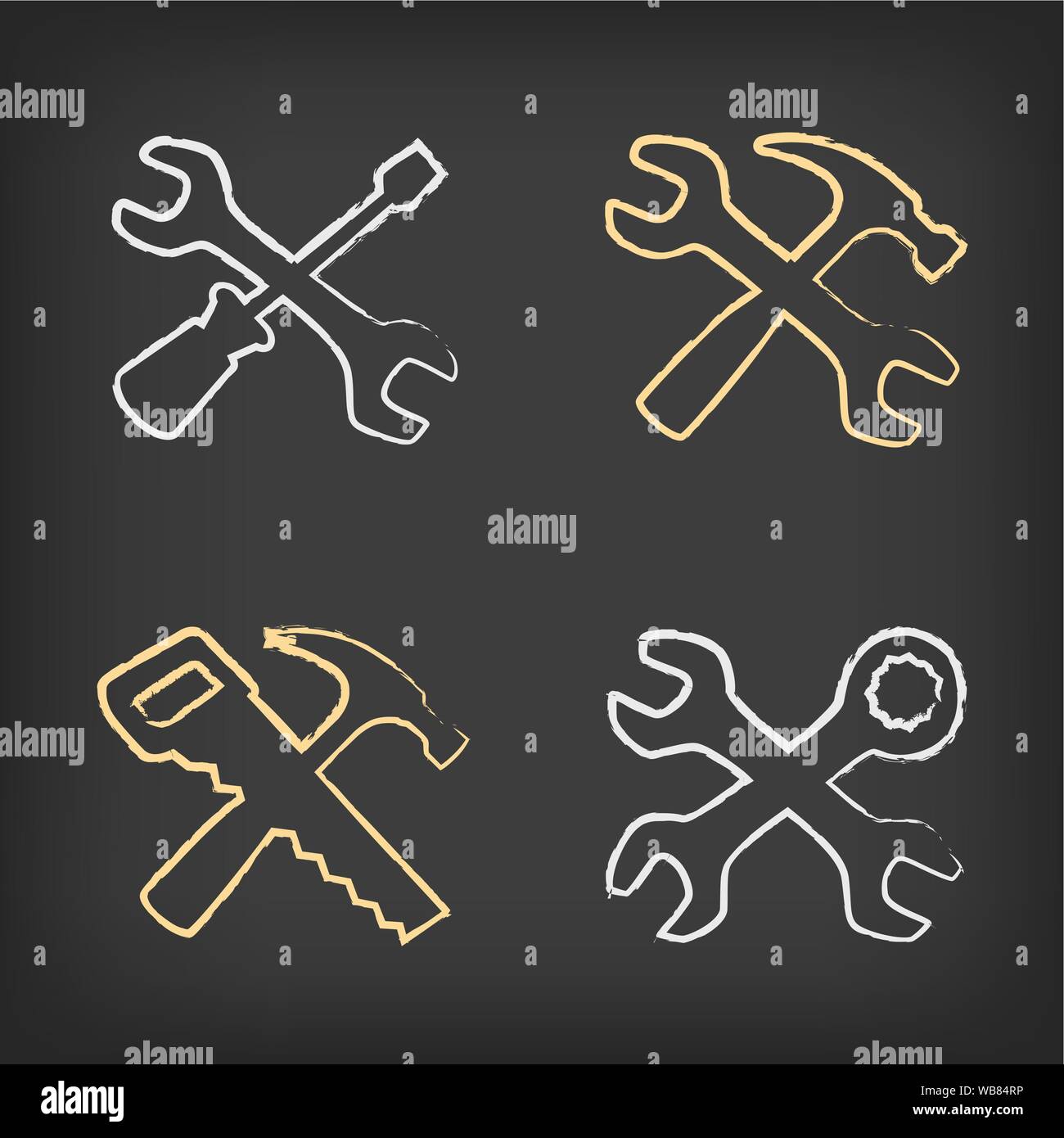 drawn tools icon set Stock Vector Image & Art - Alamy