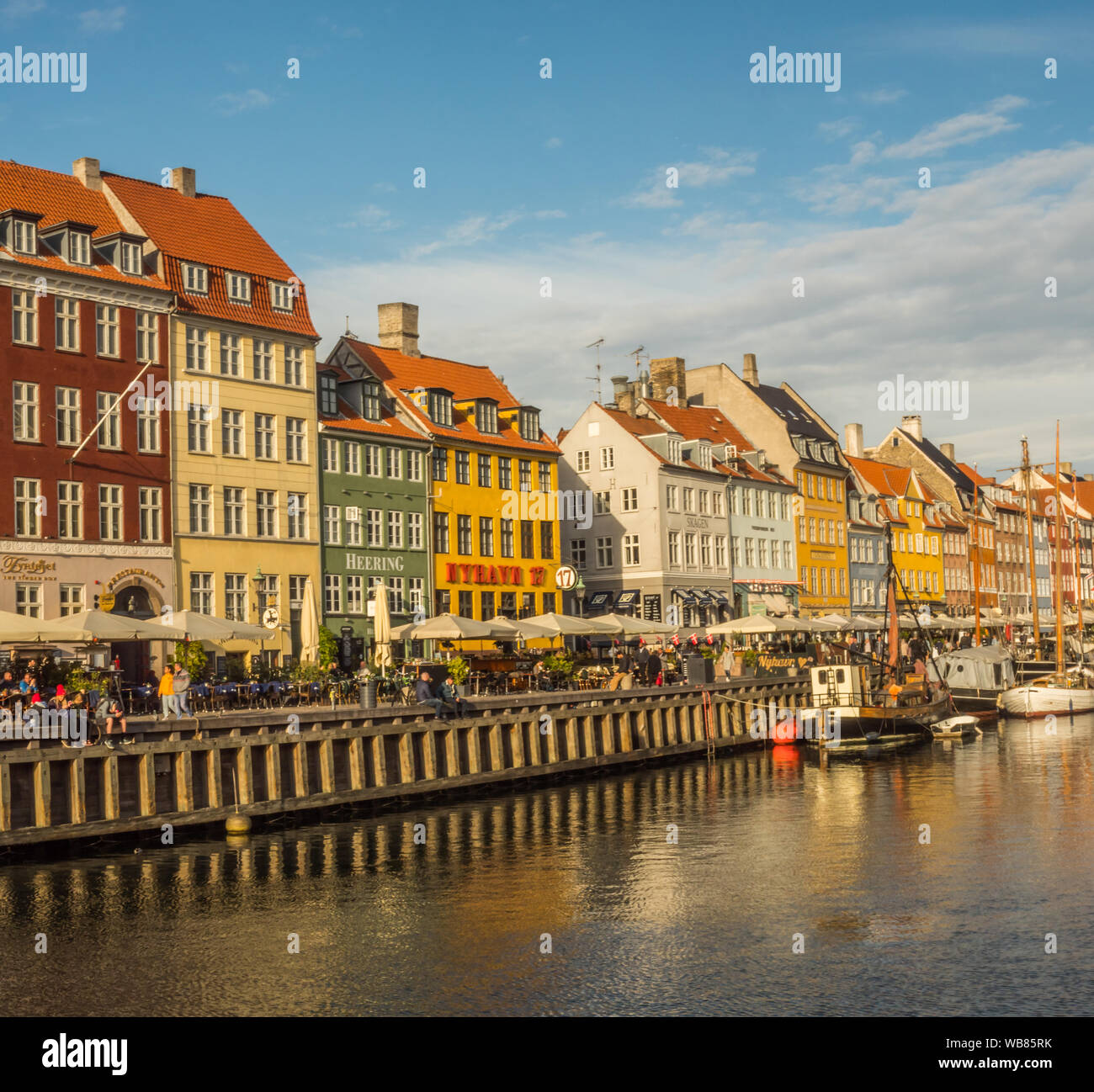 Nyhavn (New Harbour), Copenhagen, Denmark - 14 JMay 2019: Panoramic ...