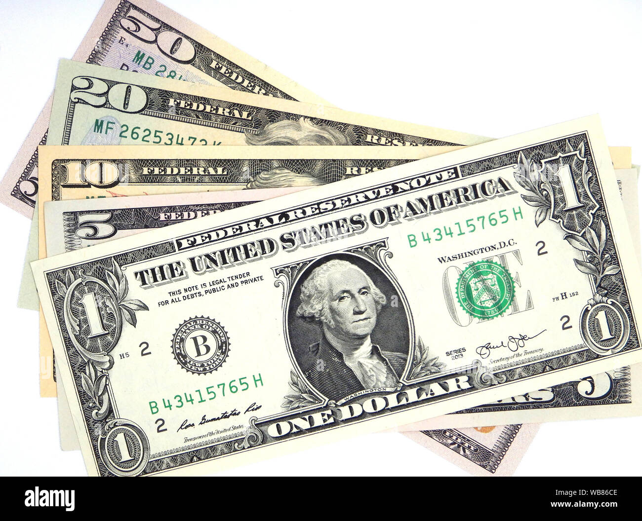American banknotes hi-res stock photography and images - Alamy