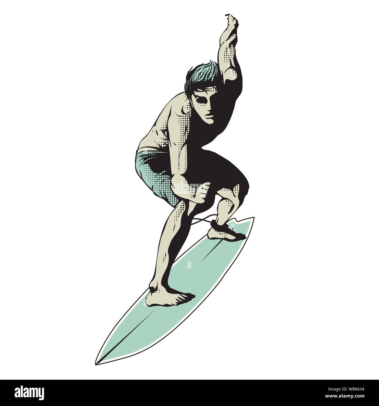 Vintage surfer Cut Out Stock Images & Pictures - Alamy