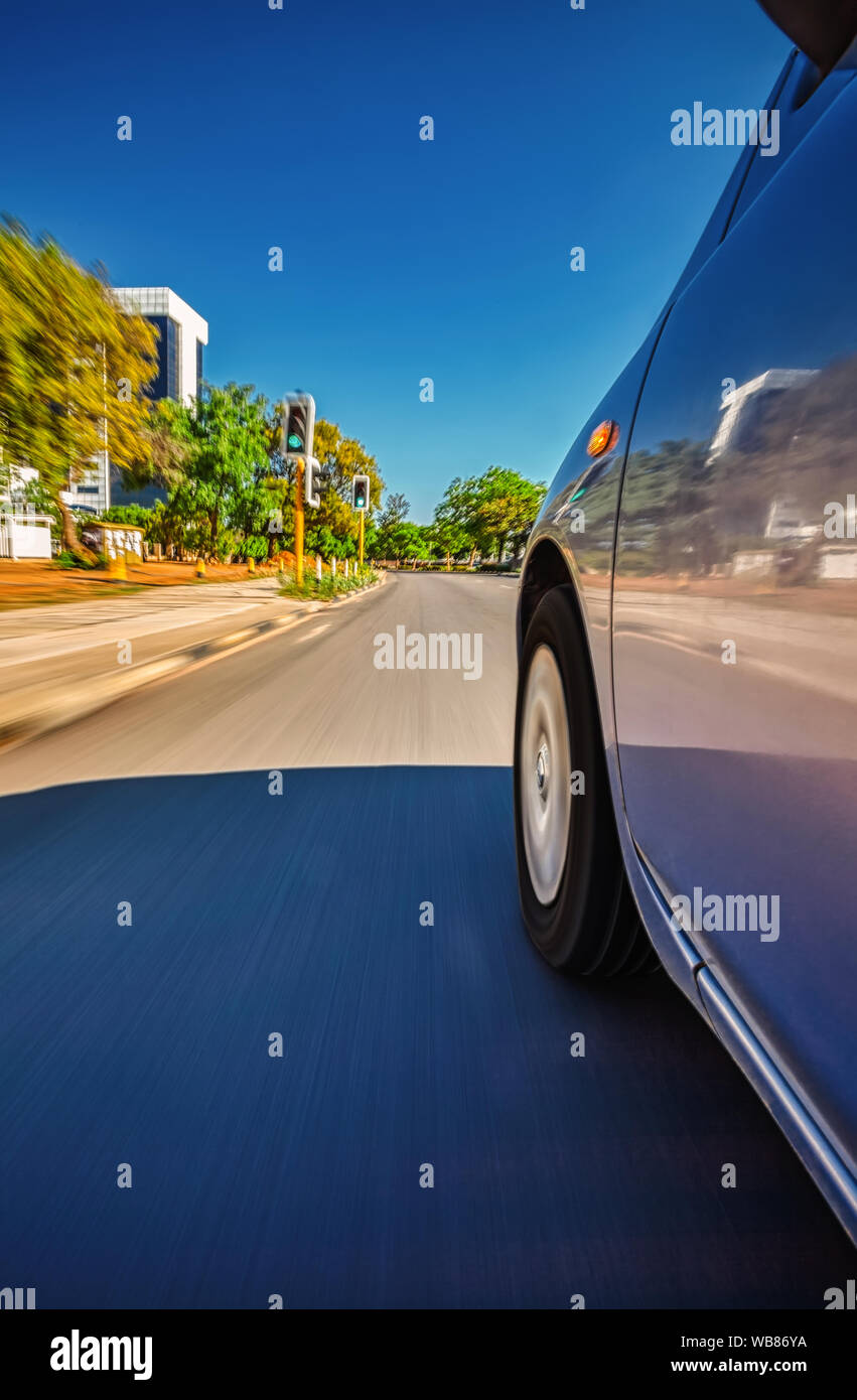 Car speeding street africa hi-res stock photography and images - Alamy