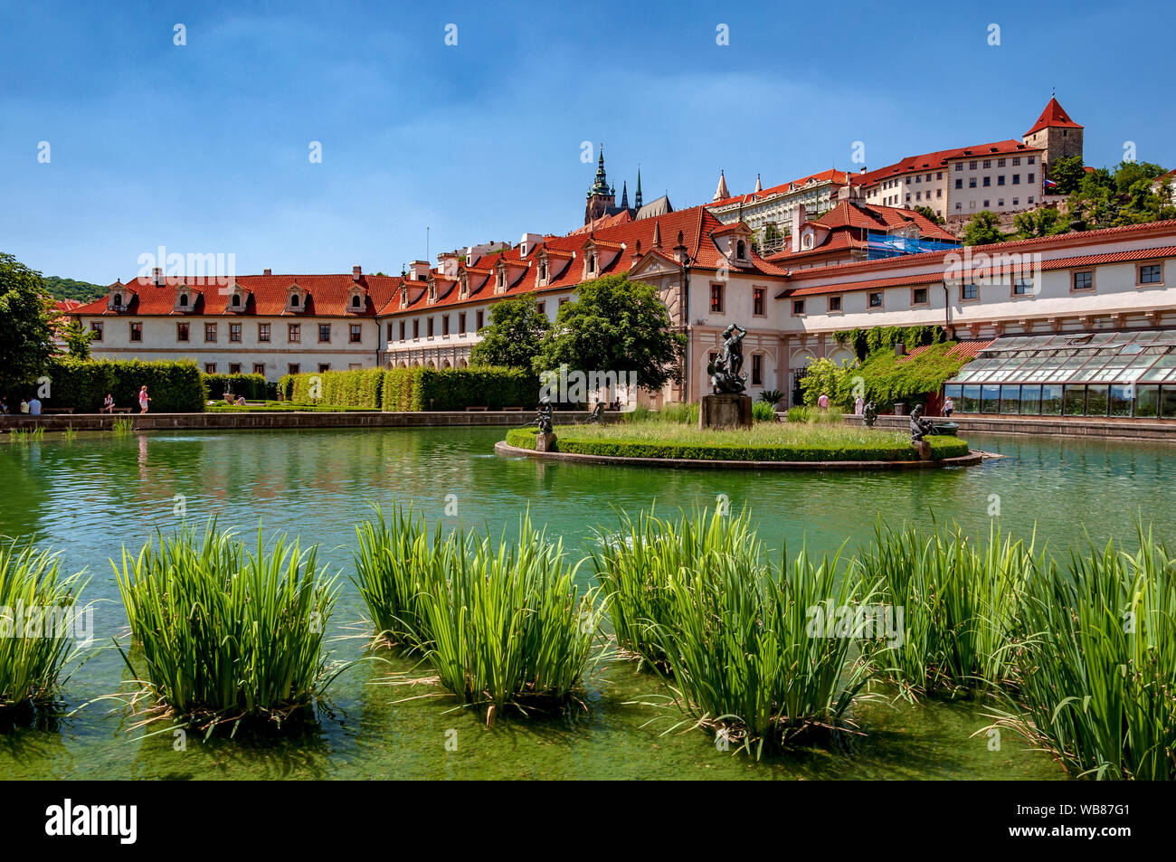Wallenstein gardens with baroque palace in Prague, the home of Czech ...