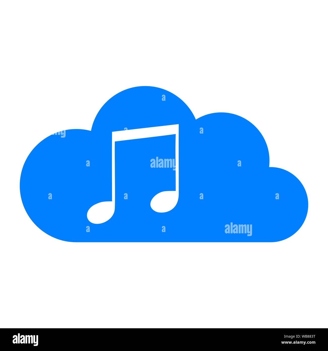 Music note and cloud Stock Photo - Alamy