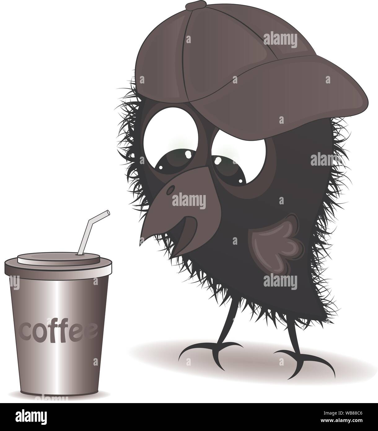 Crow drawing illustration hi-res stock photography and images - Alamy