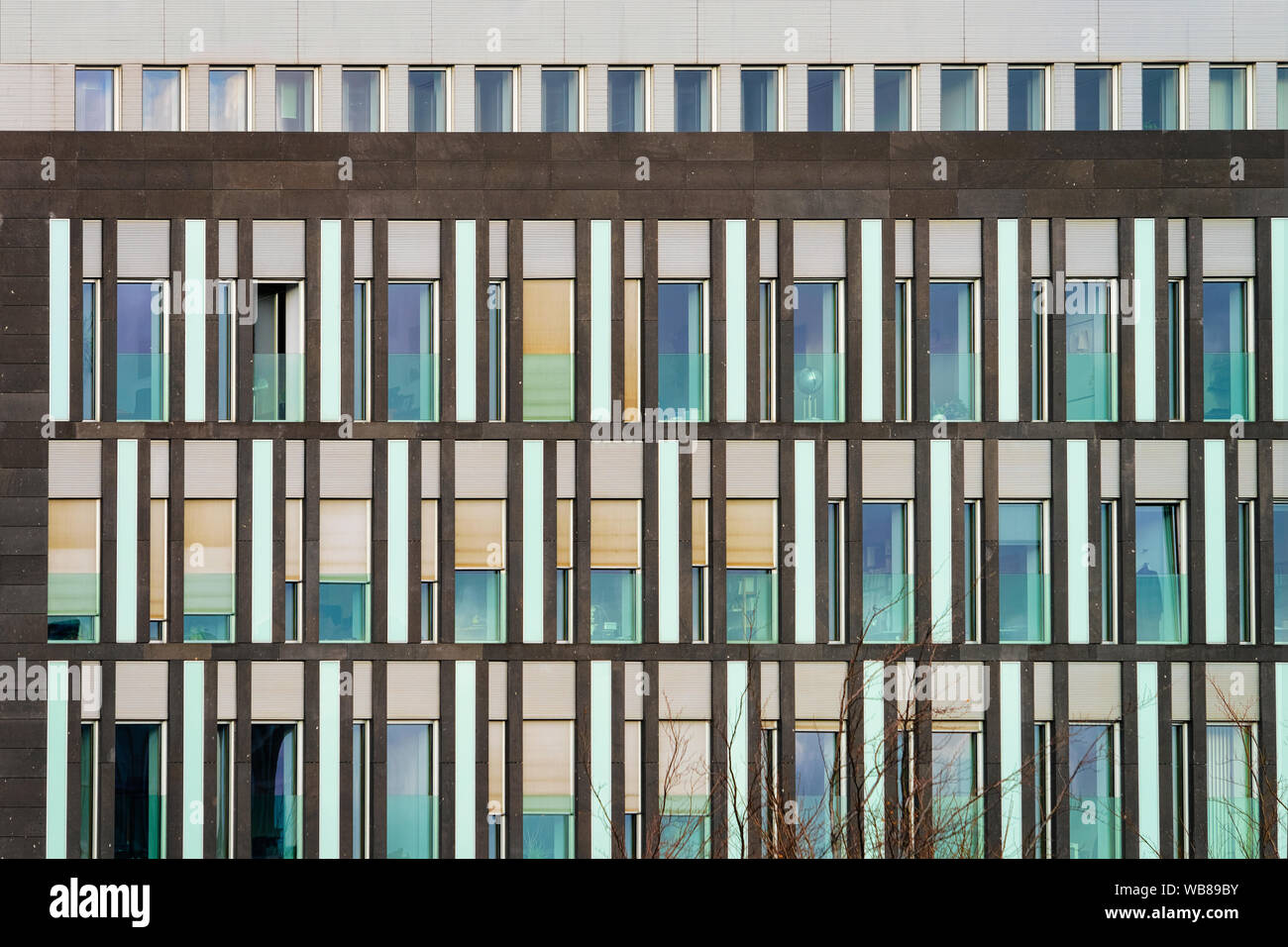 Modern glass residential apartment house building architecture in ...