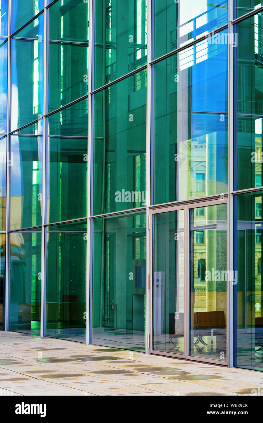 Modern glass residential apartment house building architecture of ...