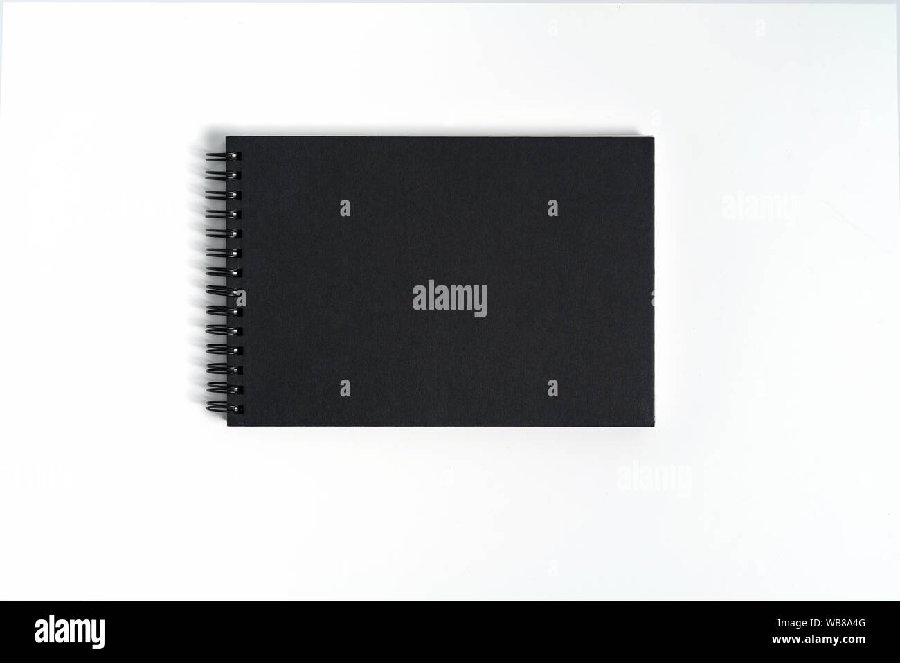Notebook mock up with clean black blank for design and advertising ...