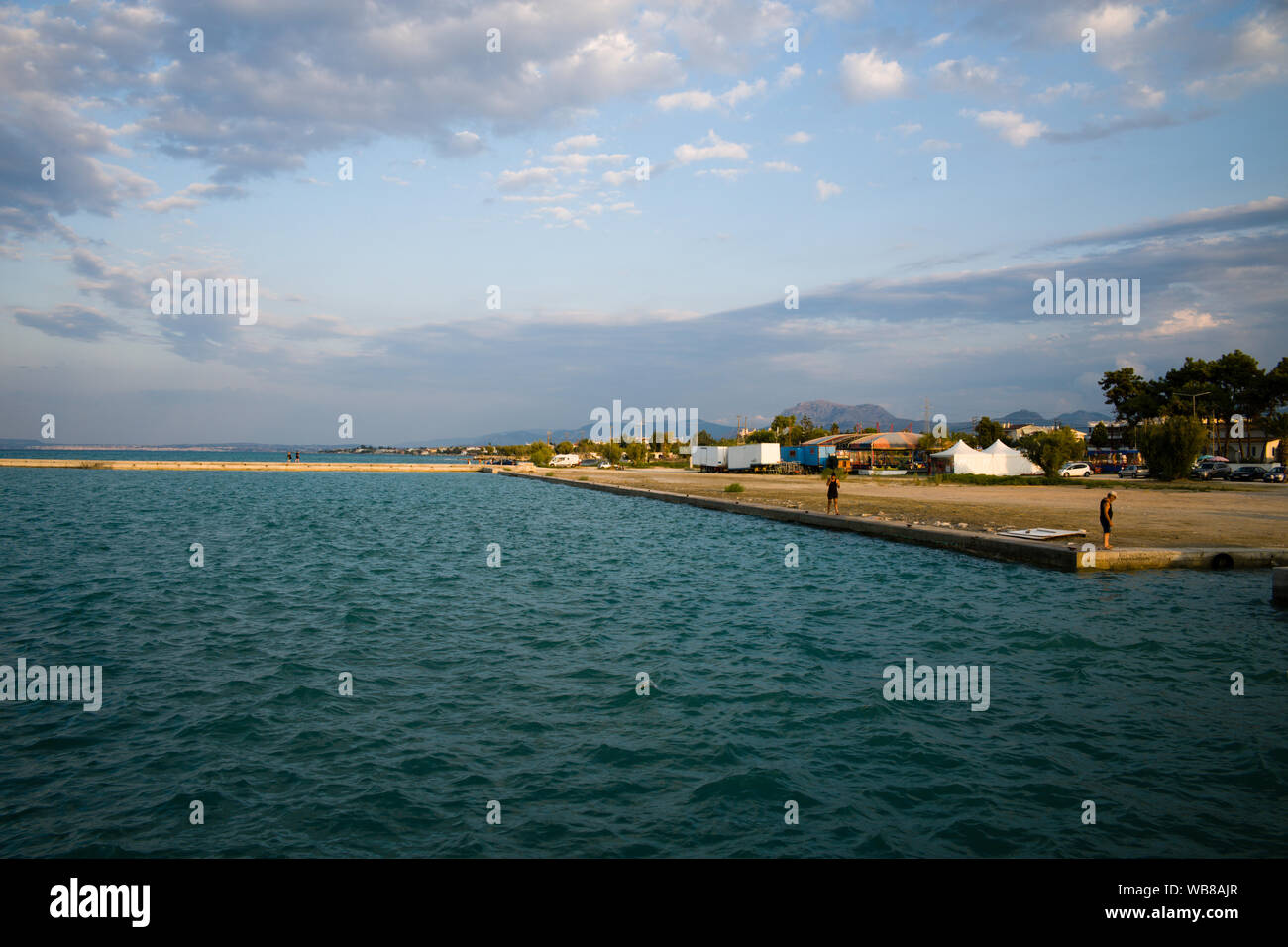 Corinth harbour hi-res stock photography and images - Alamy
