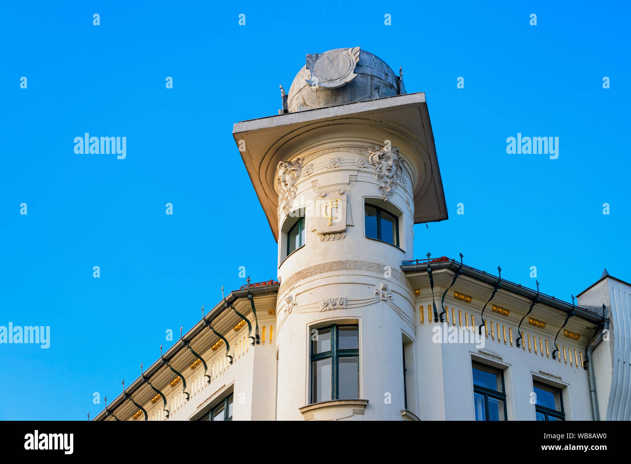 Decoration of Old building in Ljubljana city in Slovenia. Decor in ...