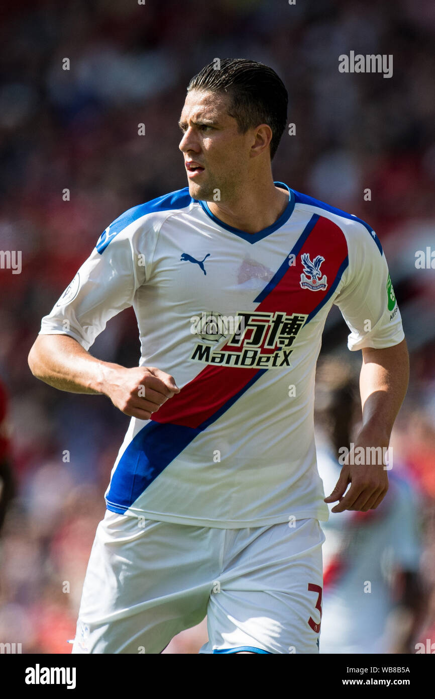 MANCHESTER, ENGLAND - AUGUST 24: Martin Kelly of Crystal Palace during ...