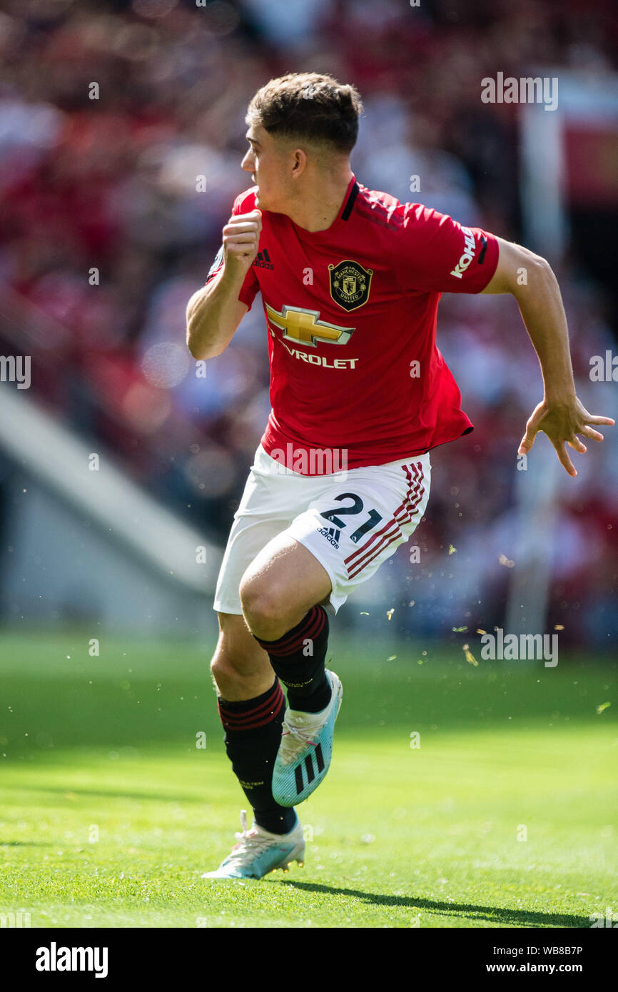 MANCHESTER, ENGLAND - AUGUST 24: Daniel James of Manchester United ...