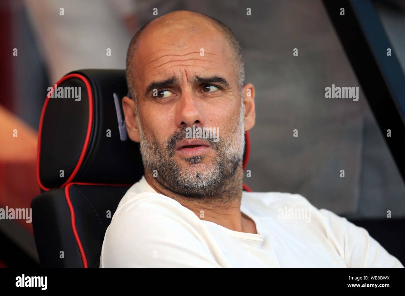 Manchester City manager Pep Guardiola before the Premier League match ...