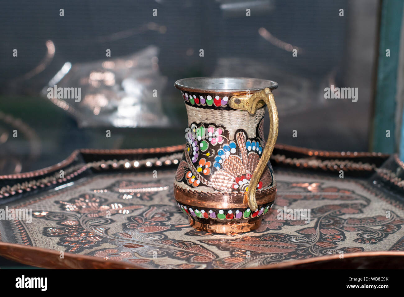 Coppersmith workshop and hand made copper things Stock Photo - Alamy