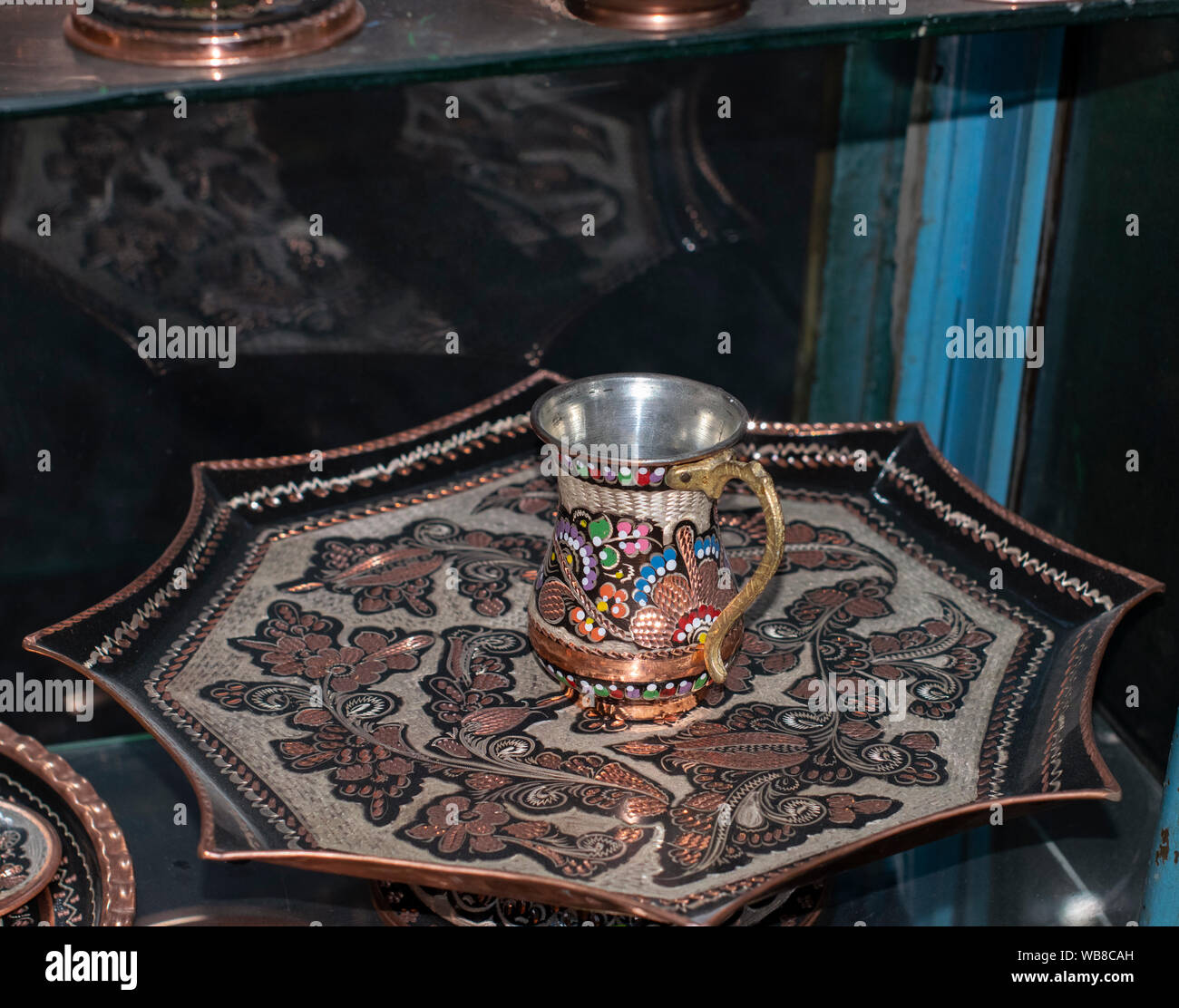 Coppersmith workshop and hand made copper things Stock Photo - Alamy