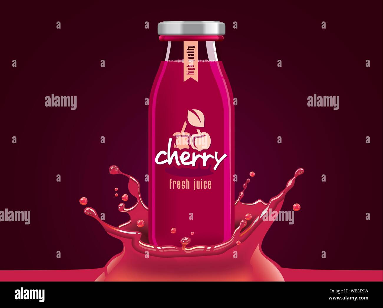 Cherry juice juices Stock Vector Images - Alamy