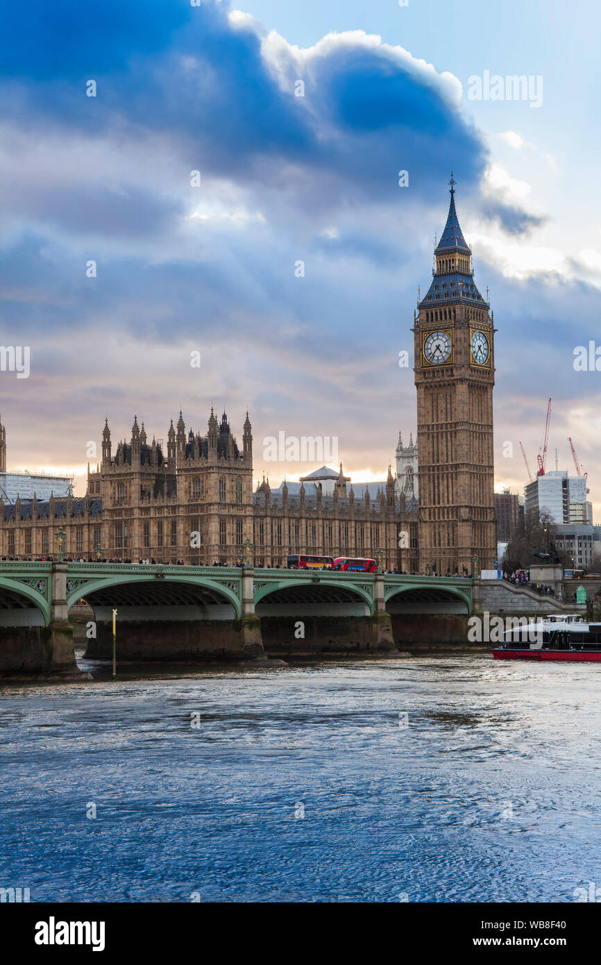 Big Ben in London city, United Kingdom. dark scene Stock Photo - Alamy