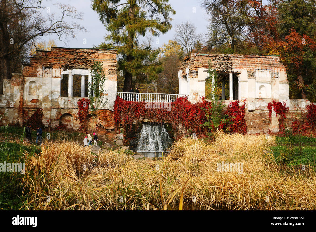 Monument of architecture "Ruins" in the park "Alexandria". Ukraine ...