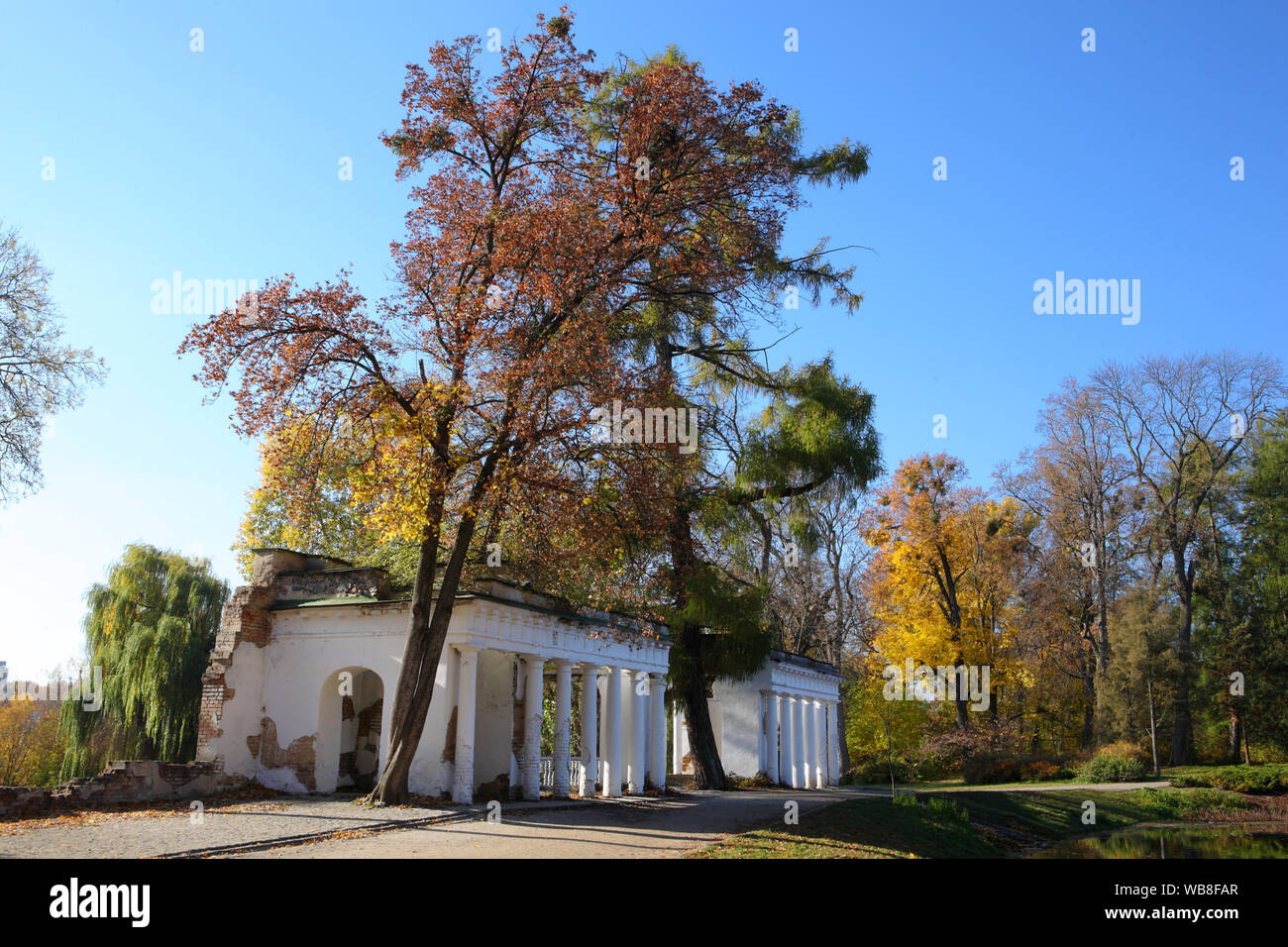 Monument of architecture "Ruins" in the park "Alexandria". Ukraine ...