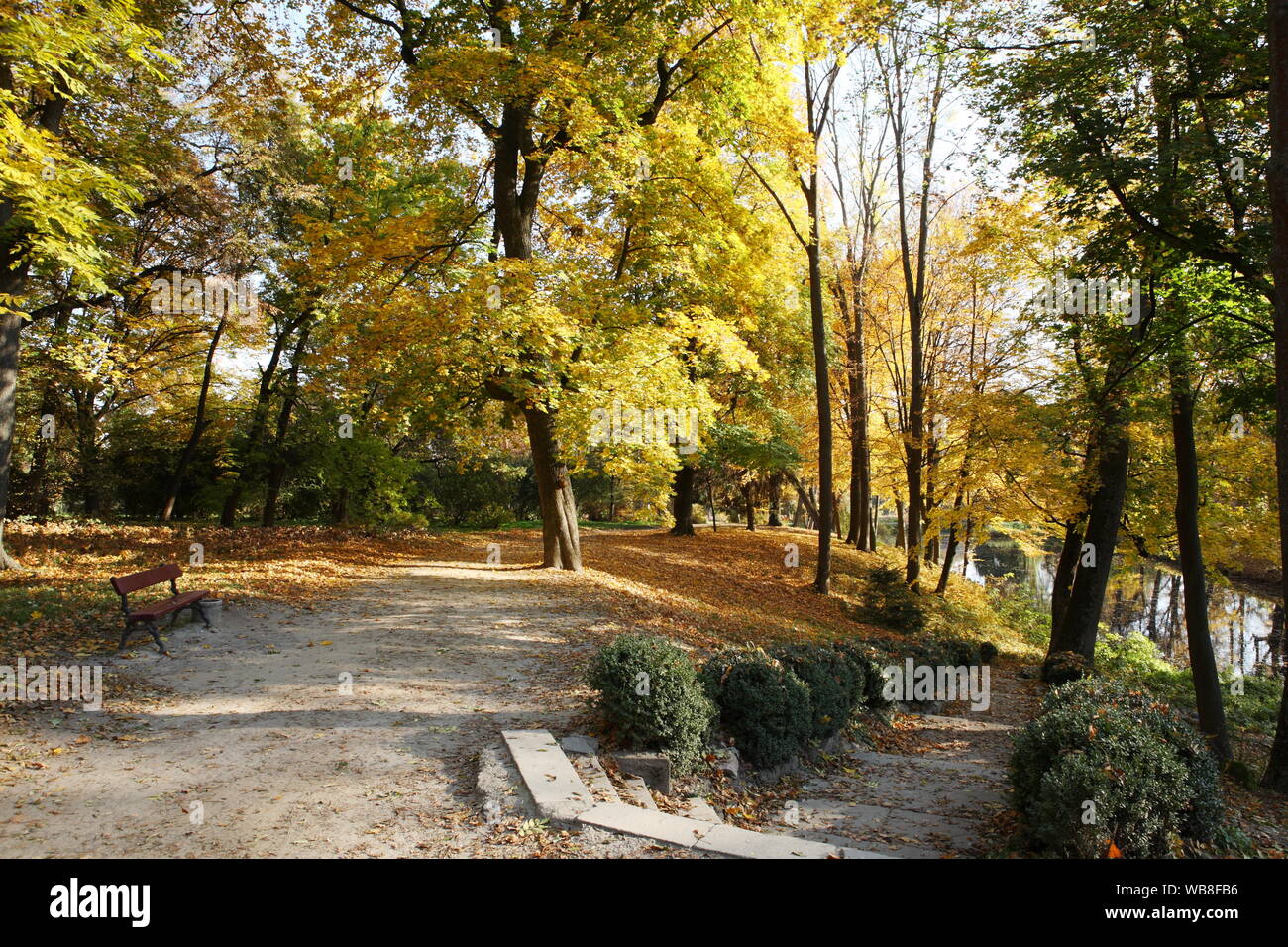 Golden autumn in "Alexandria" Park. Ukraine Stock Photo - Alamy