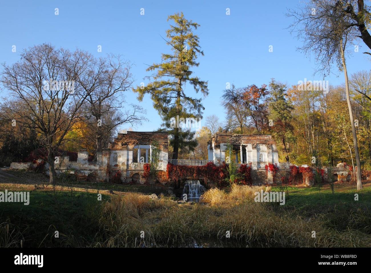 Monument of architecture "Ruins" in the park "Alexandria". Ukraine ...