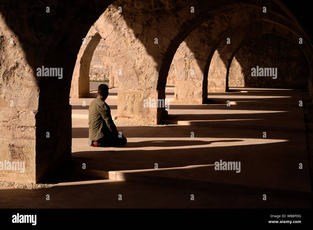The light falling on the arches of kirkgozhan in antalya forms ...