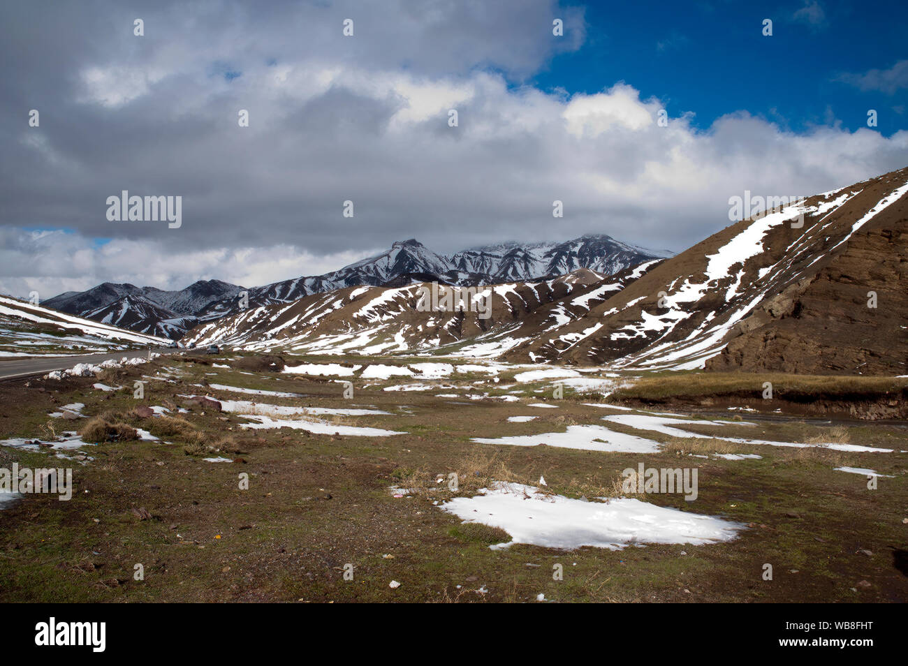 Marrakesh Morocco, Anti-Atlas pass with spring snow Stock Photo - Alamy