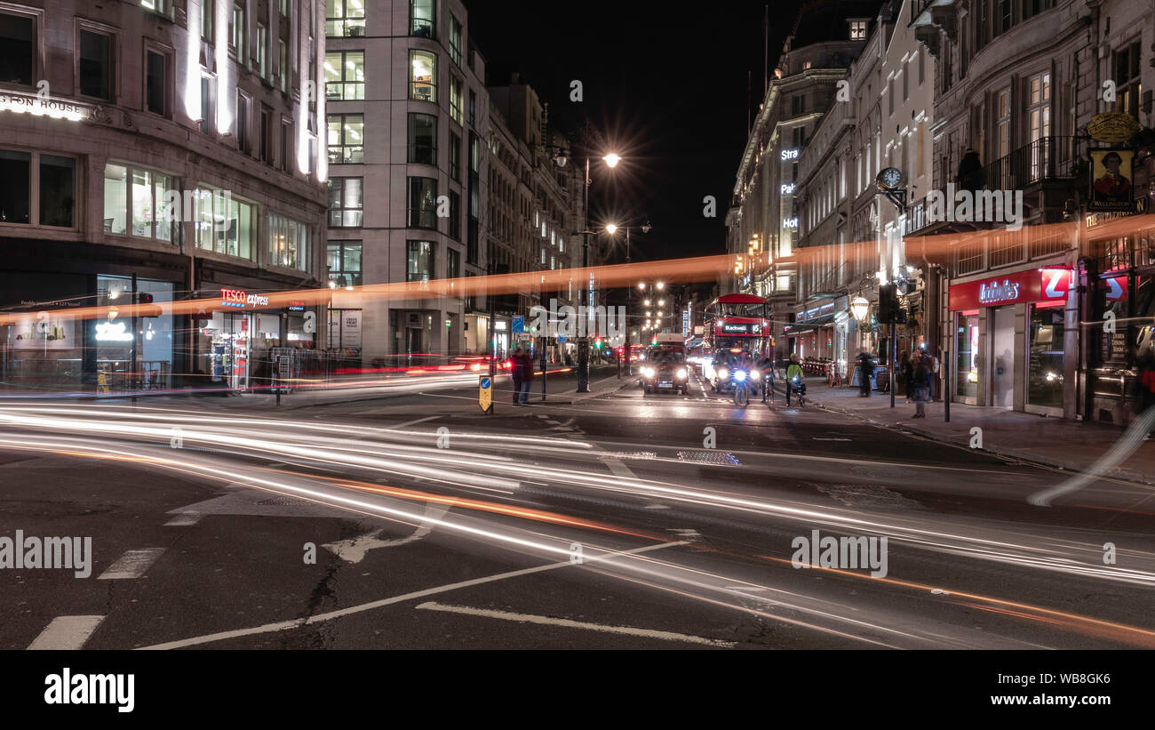 Night city. London trails Stock Photo - Alamy