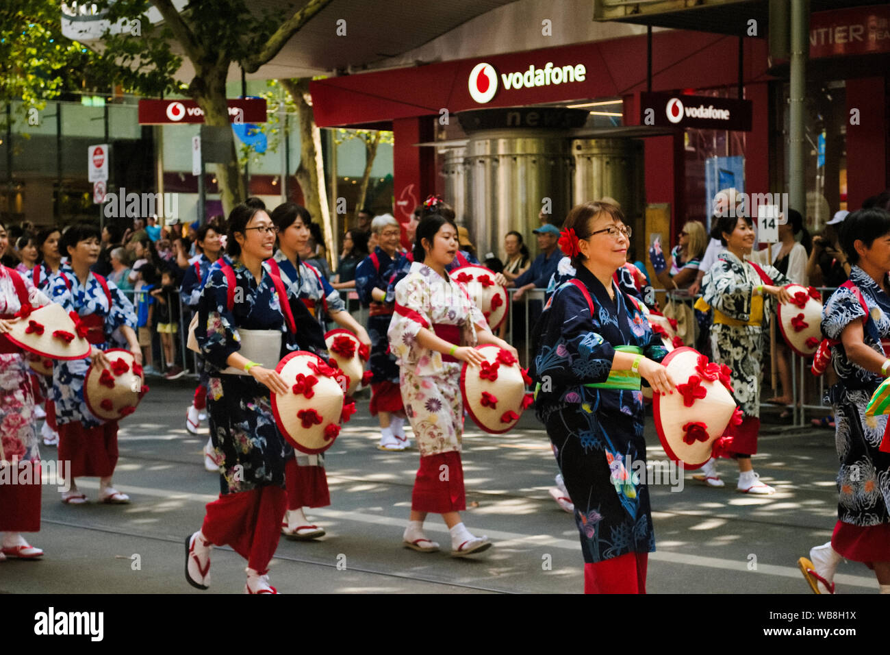 MELBOURNE, AUSTRALIA - JANUARY 26, 2019: different groups participate ...