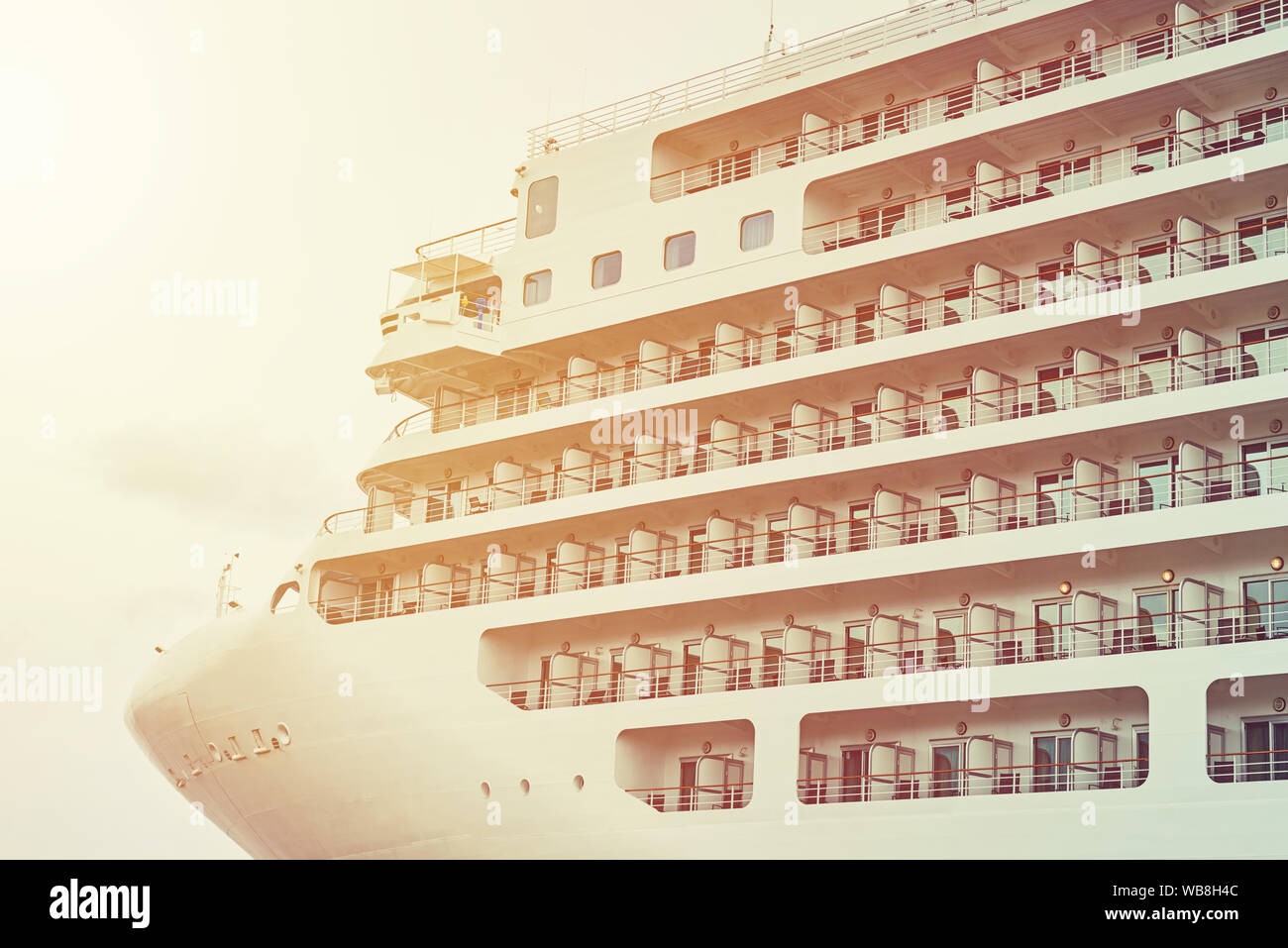 Close up of cruise ship liner docked in port Stock Photo - Alamy
