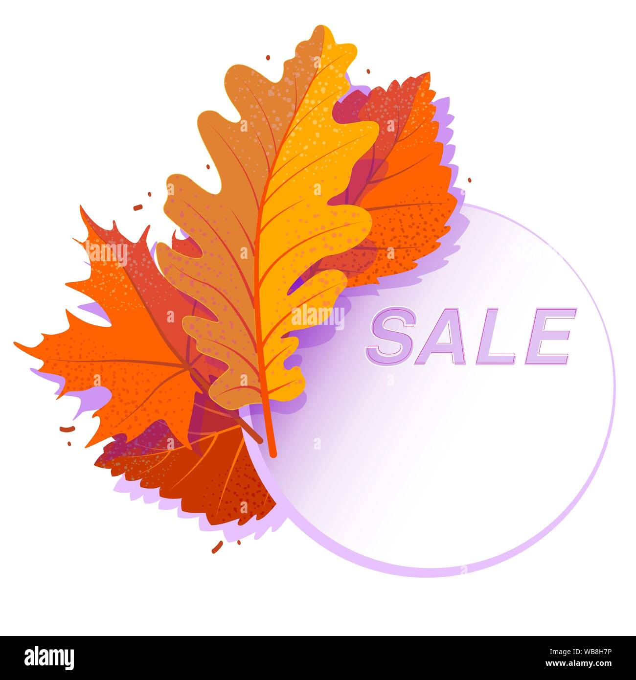 Autumn leaves banner isolated leaf Stock Vector Images - Alamy