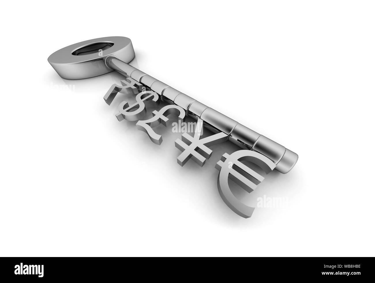 Currency Symbol Keys, 3D Graphics of a Bunch of Keys with Different ...