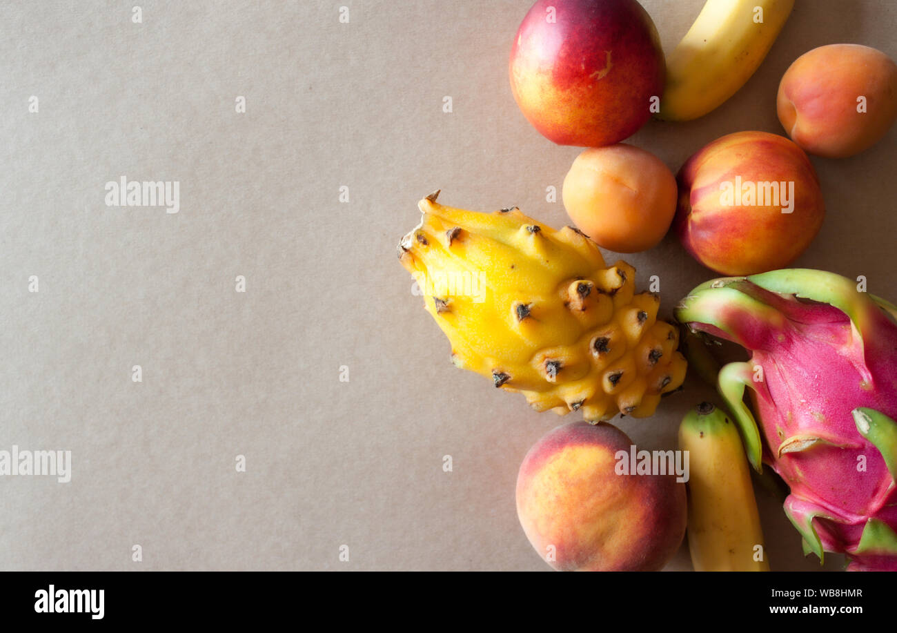 Different fruits background Stock Photo - Alamy