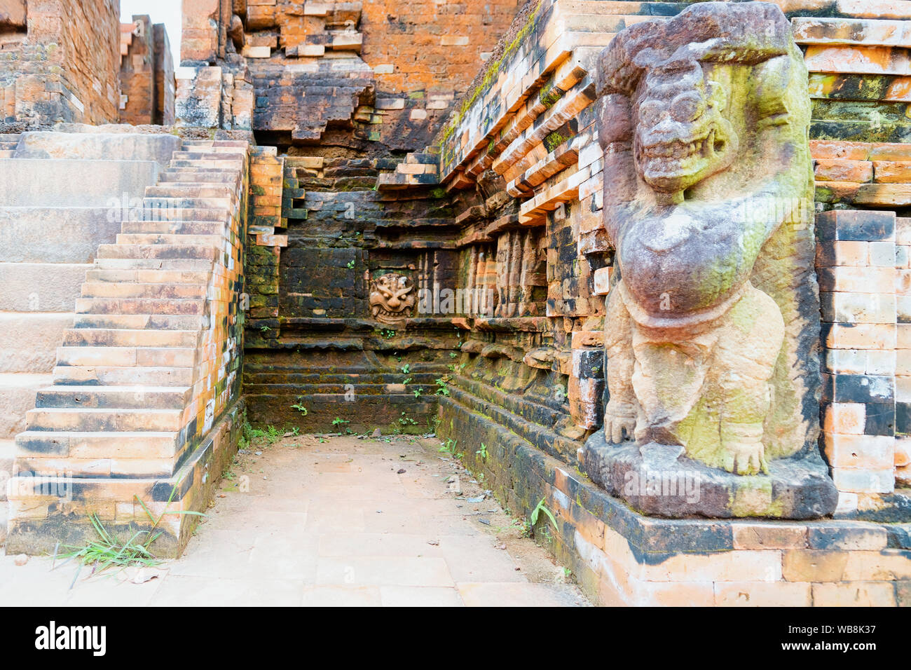 Statue of My Son Sanctuary and Hindu Temple near Hoi An in Vietnam in ...