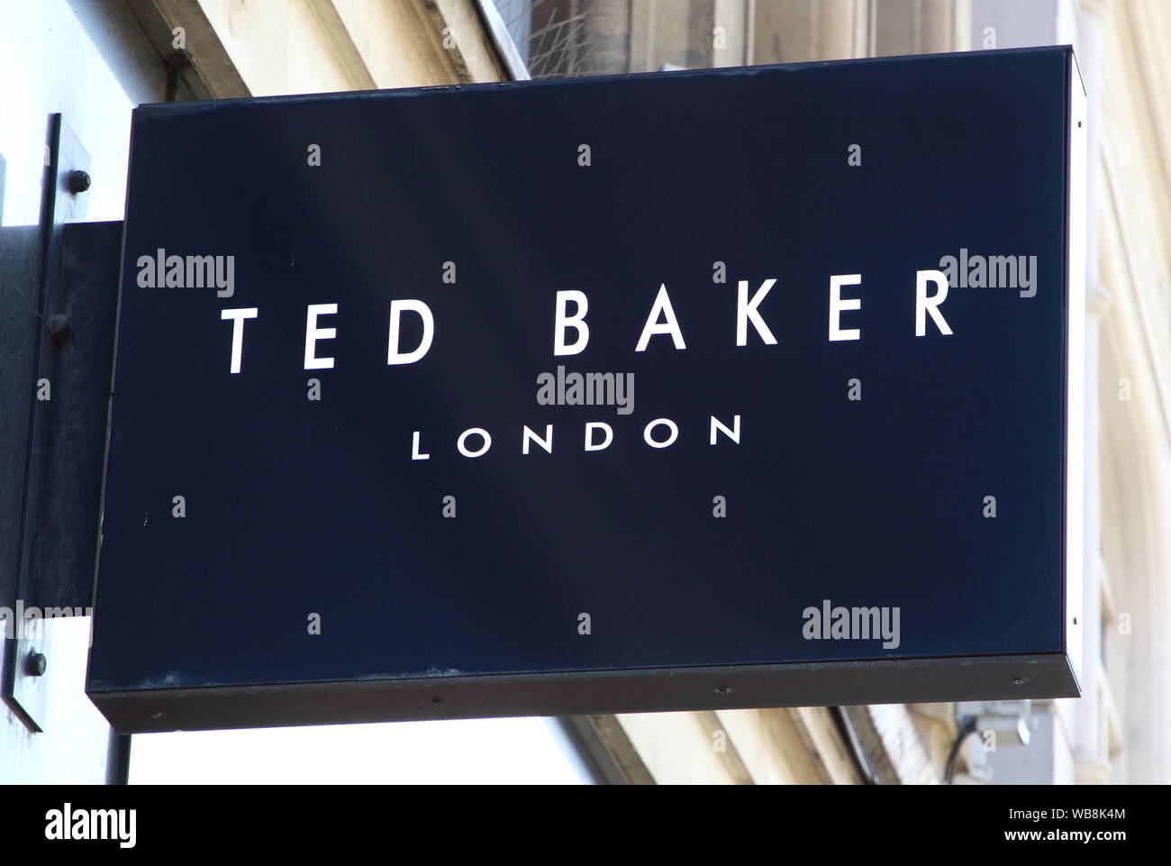 Ted Baker logo on it's store amongst the Luxury brands in London's ...