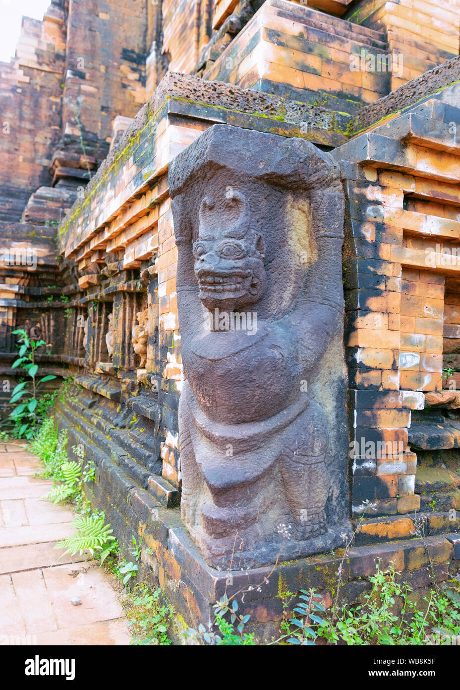 Statue in My Son Sanctuary and Hindu Temple near Hoi An in Vietnam in ...