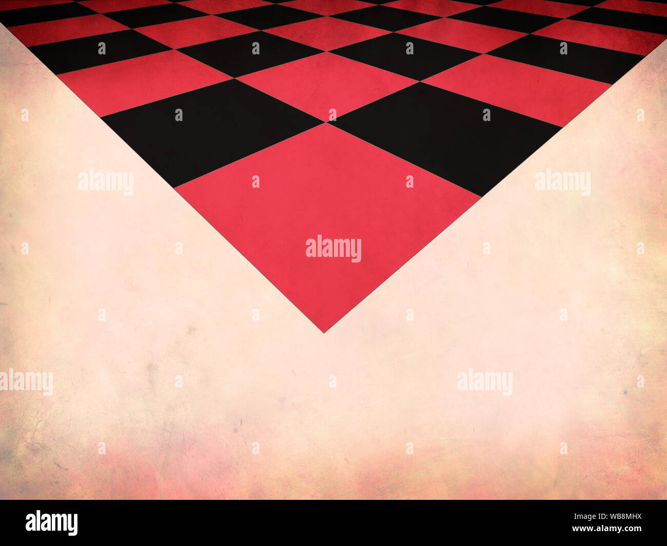 Illustration of grunge red checker board on paper, abstract background ...