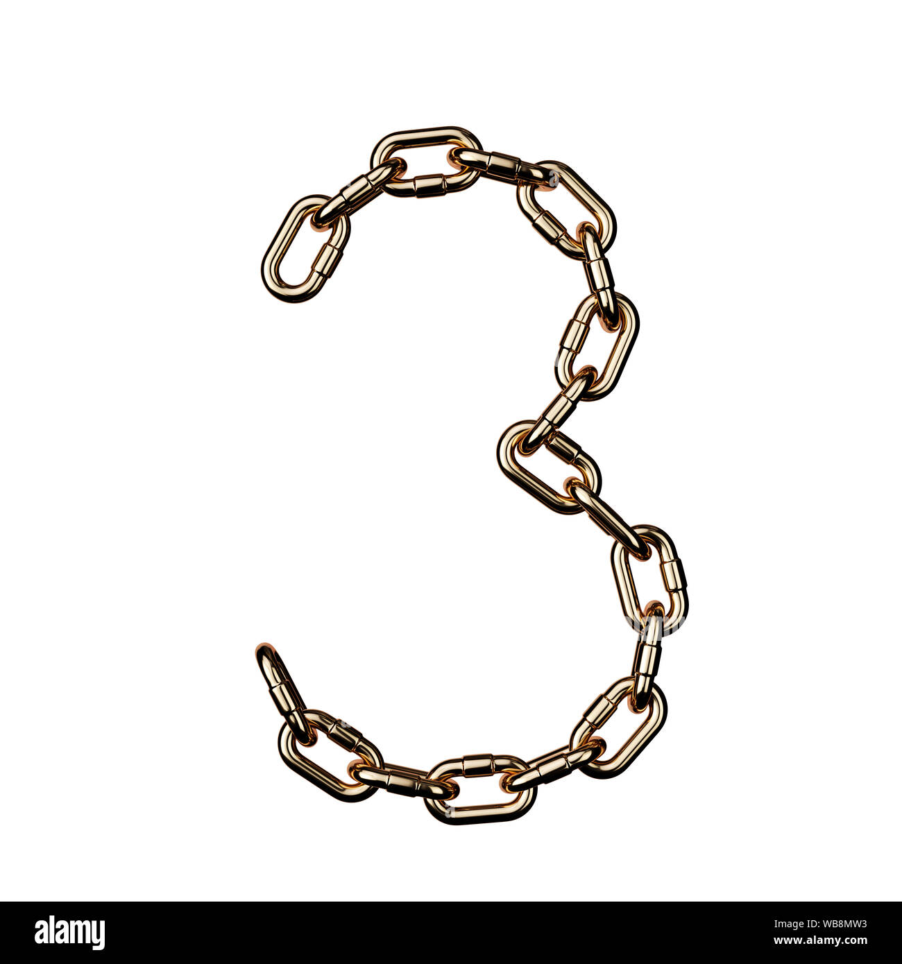 3d gold digit Cut Out Stock Images & Pictures - Alamy