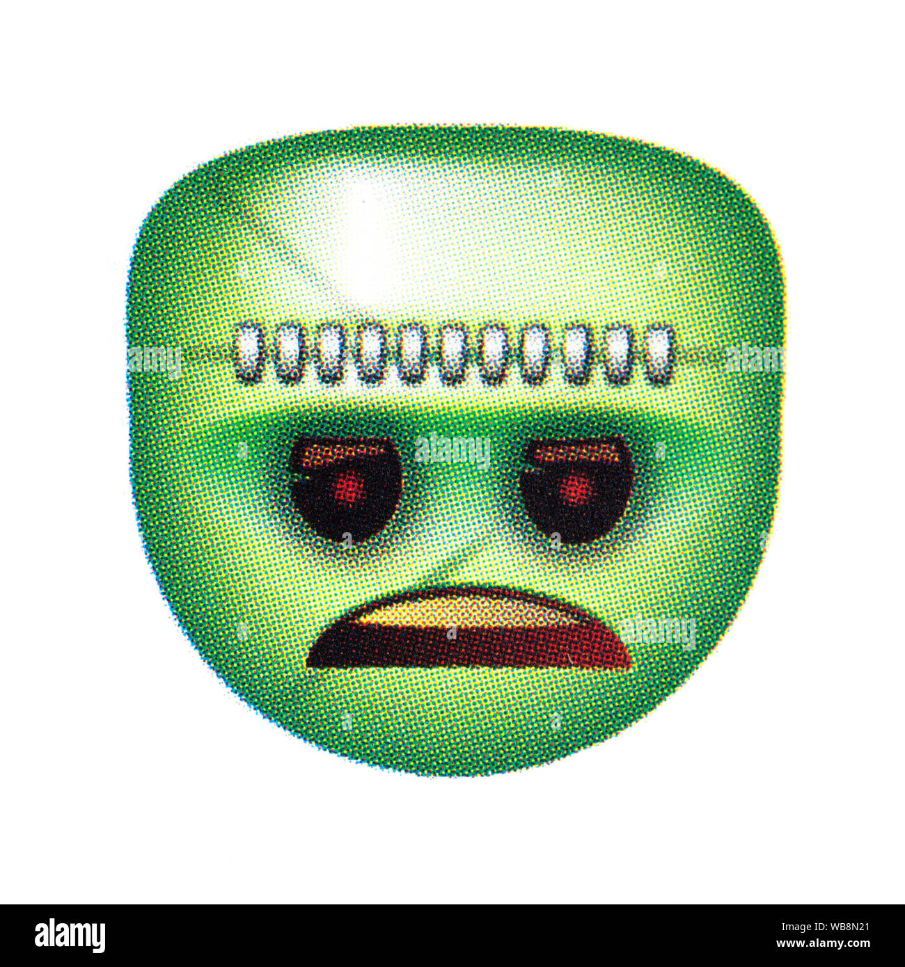 Zombie face emoticon Stock Photo - Alamy